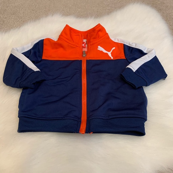 Puma | Jackets & Coats | Puma Zip Up 2 Month Blue And Orange Track ...